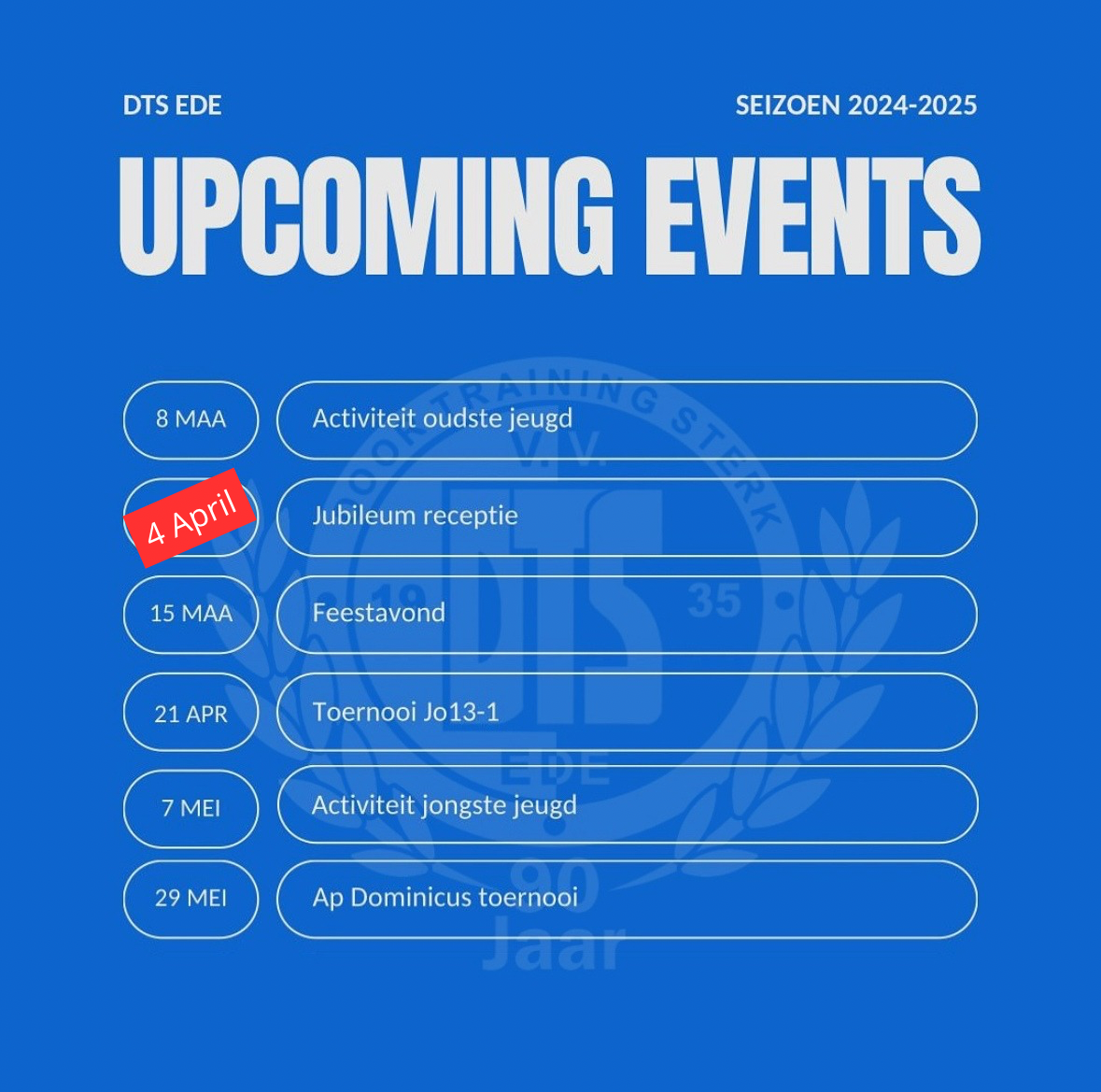 UPCOMING EVENTS! | DTS EDE